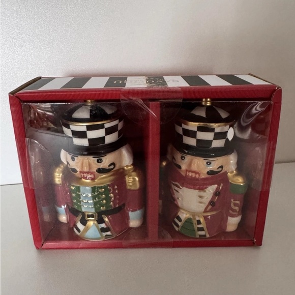 Dining | Courtly Nutcracker Checkered Black And White Salt And Pepper ...